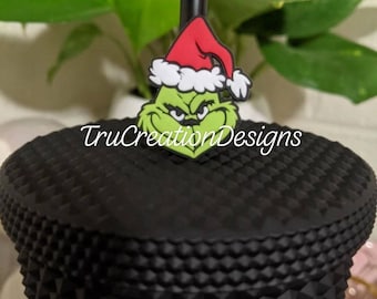 Grinch Straw Topper | Etsy