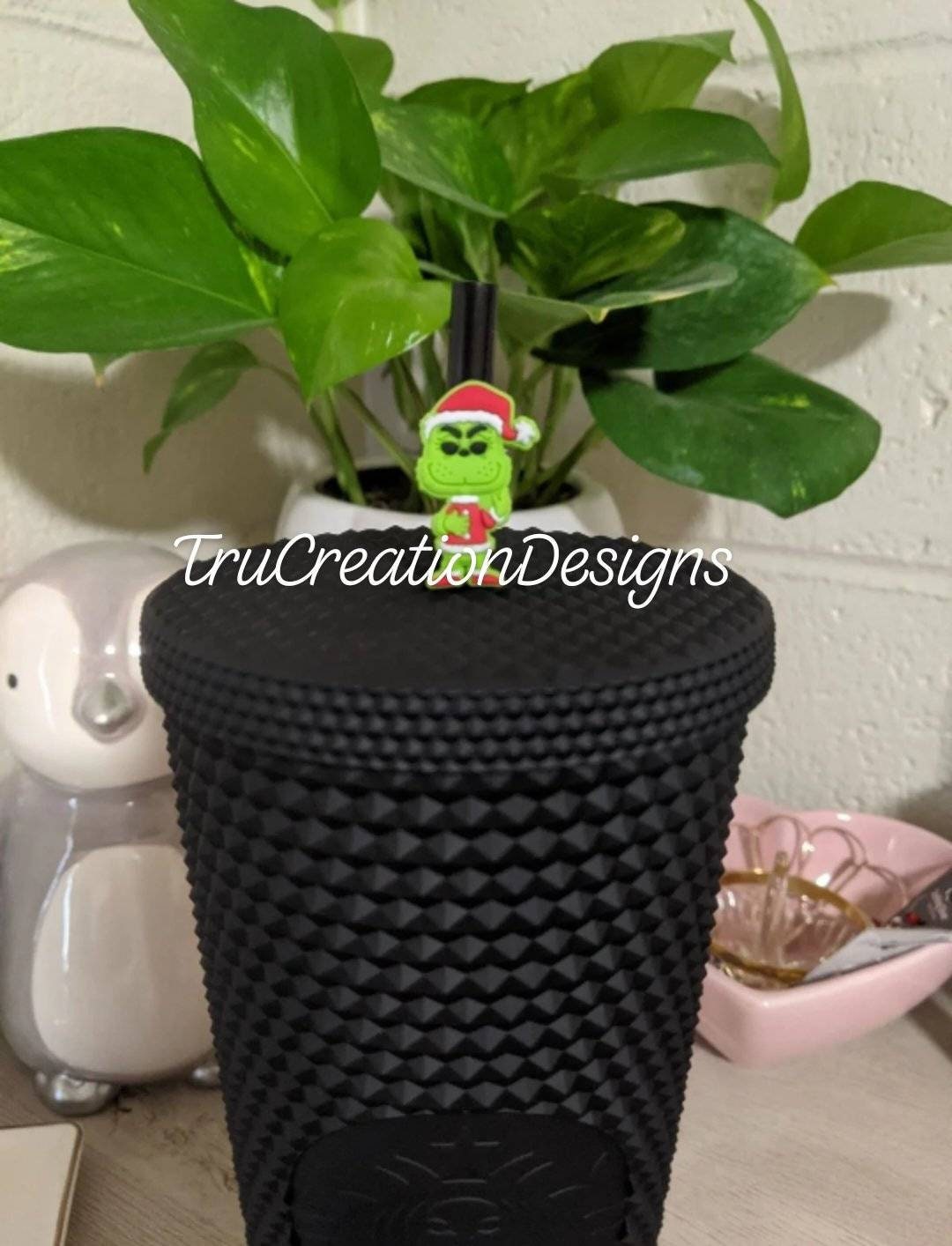 The Grinch Straw Topper, Straw Toppers, Straw Charm, Straw Charms ...