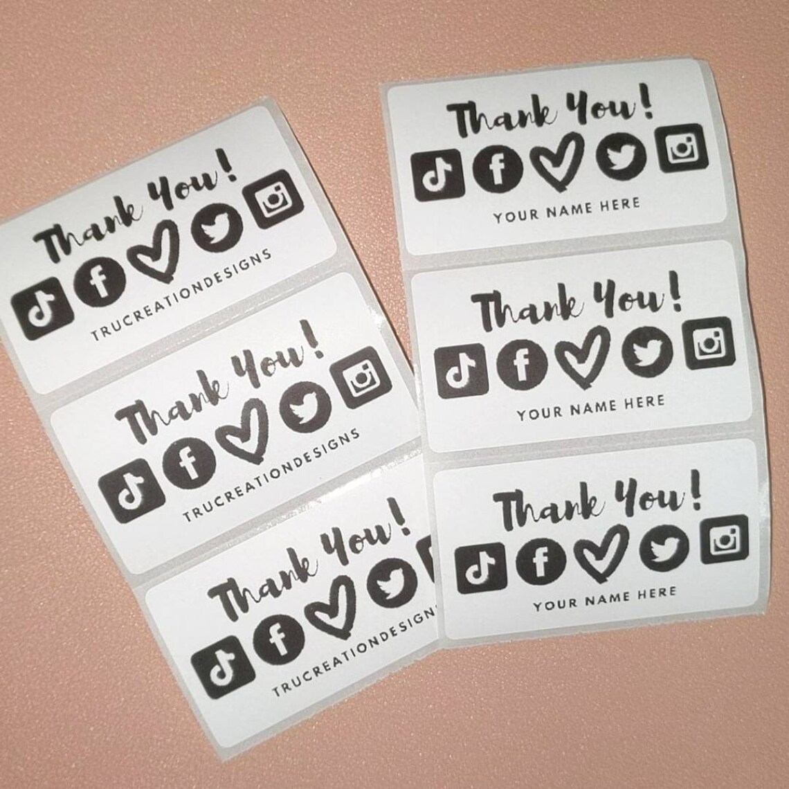 Personalized Thank You Labels, Customized Thank You Labels, Custom ...