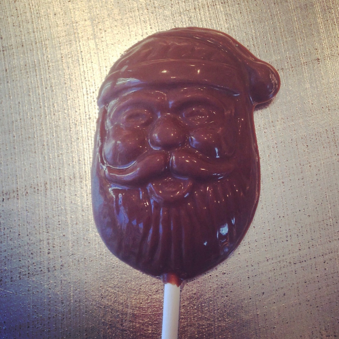 Chocolate Santa Lollipops - Etsy