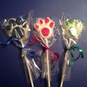 Paw Print Chocolate Pops - Etsy