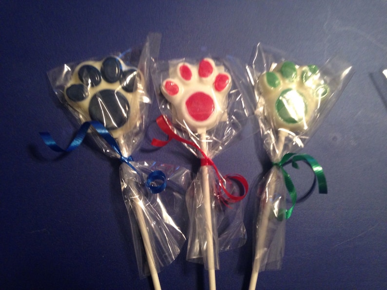 Paw Print Chocolate Pops - Etsy