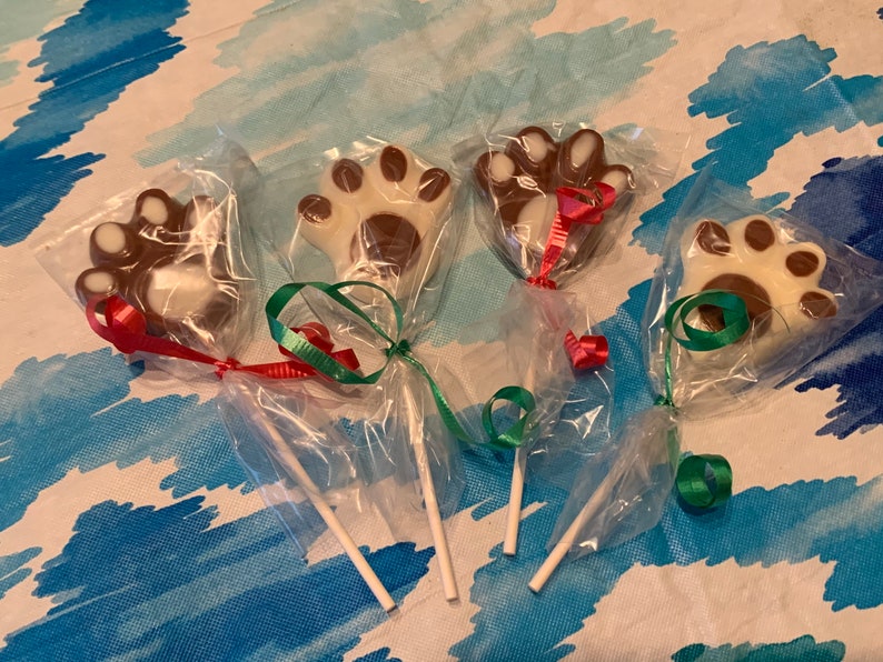 Paw Print Chocolate Pops - Etsy