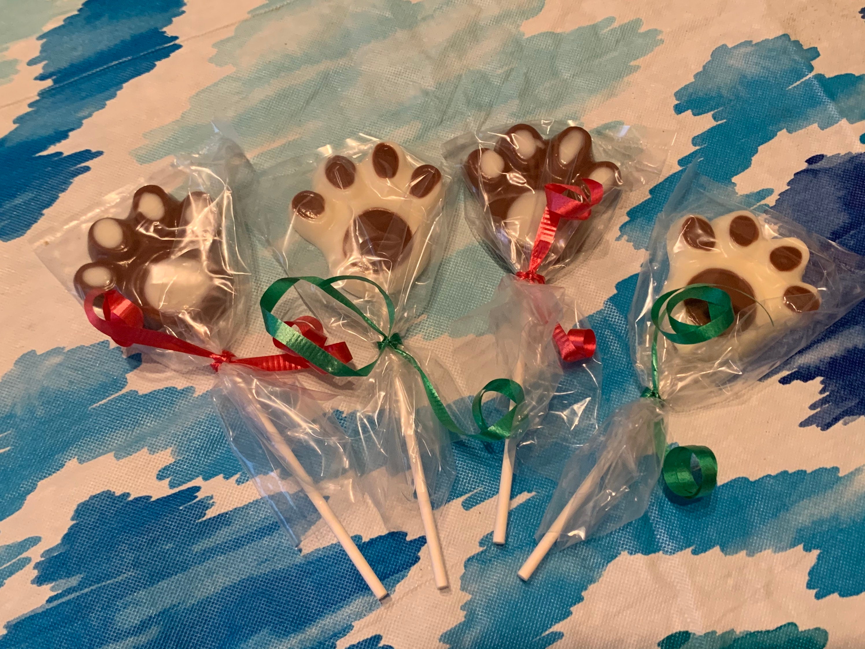 Paw Print Chocolate Pops - Etsy