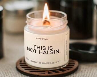 HALSIN Inspired Candle BG3 8 Oz Hand Poured Soy Blend Wax Nerdy Anime ...