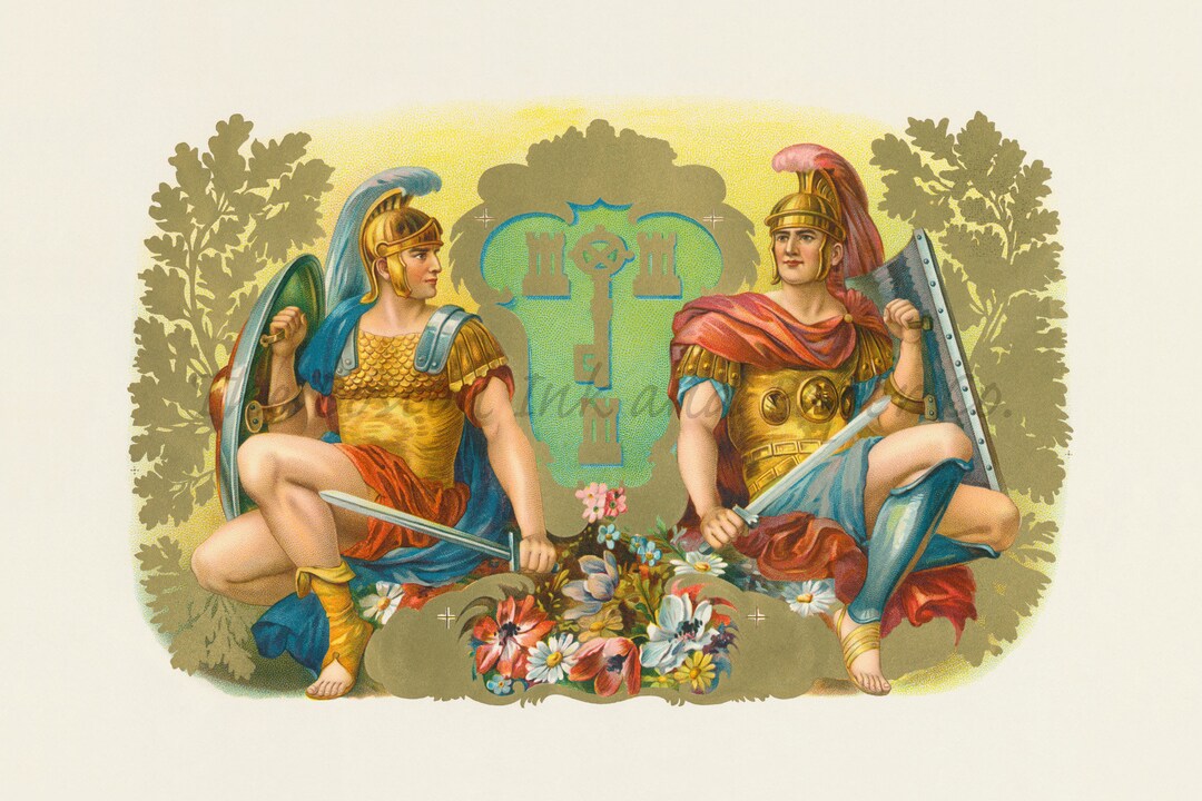 Roman Gladiators Ancient Rome Soldiers Vintage Wall Decor Fine Art ...