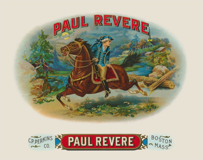 Paul Revere Vintage Boston Wall Decor Home Office Fine Art Print ...