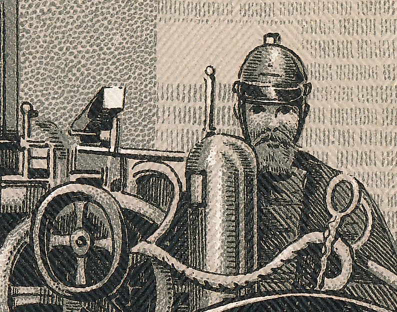 Firefighter Gift Vintage Fire Department Fireman House Office - Etsy