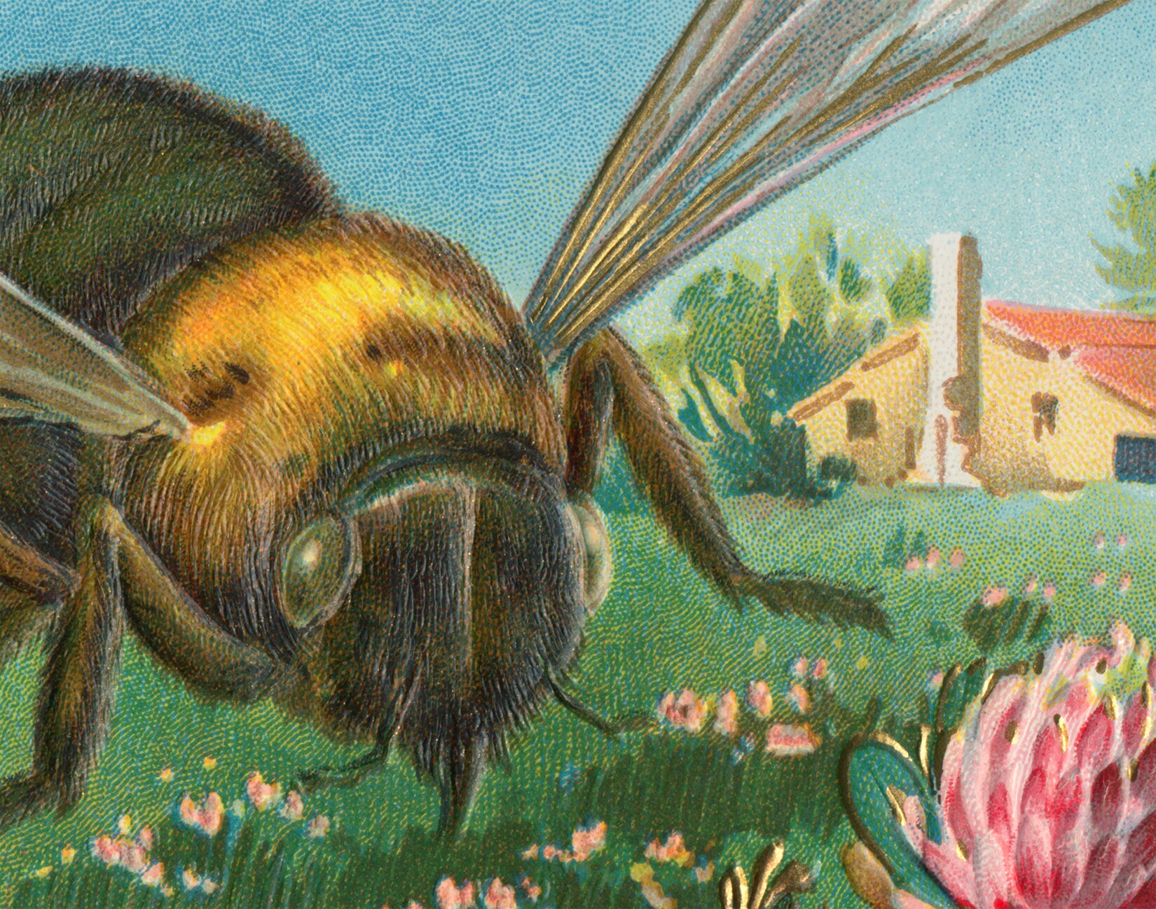 Beeswing Vintage Queen Bee Beehive Art Bumble Bee Art Honey Bee Art Bee ...
