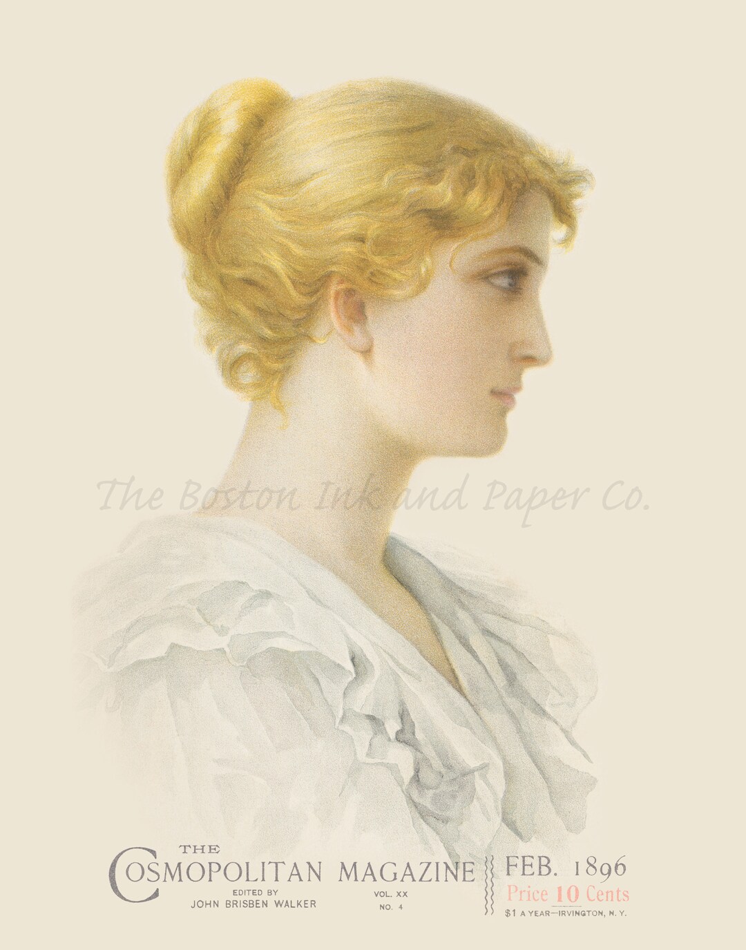 1896 Cosmopolitan Magazine Cover Vintage New York Fashion Wall Decor ...