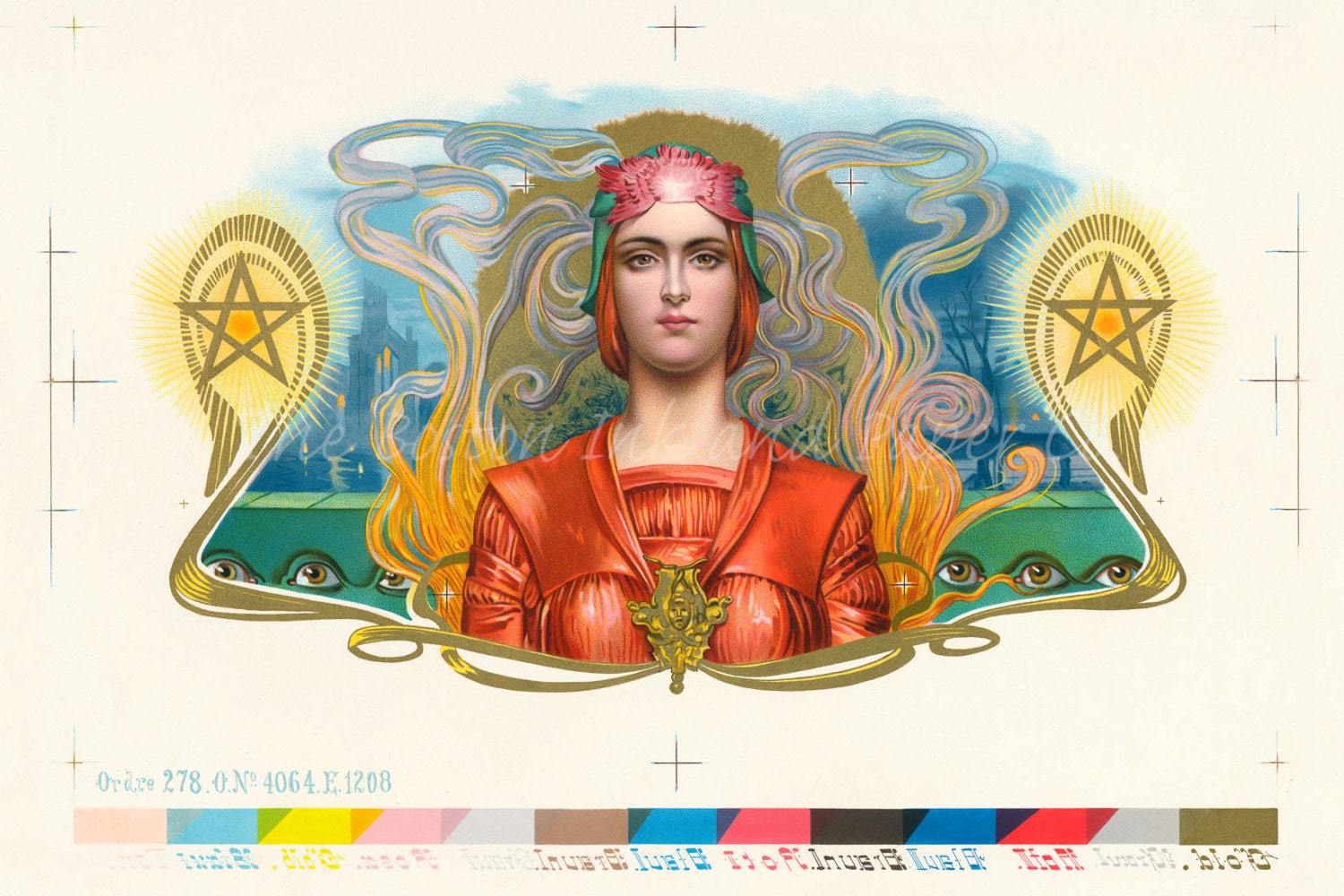 Wicca High Priestess Wiccan Art Gift Witch Vintage Home Office - Etsy