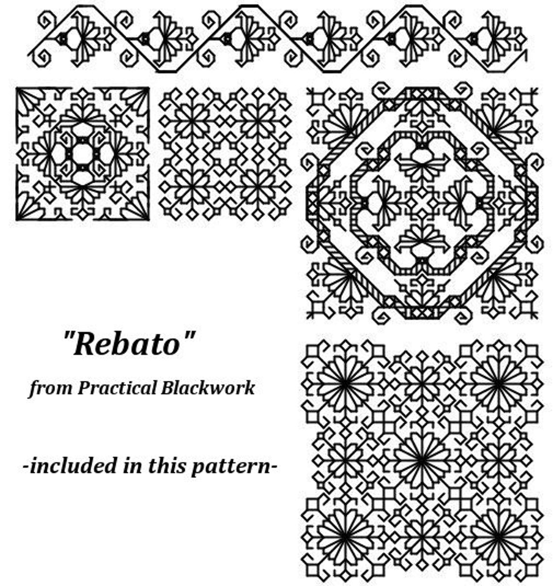 Rebato - a Small Fancies Counted Blackwork Design PATTERN (HAND WORK ...