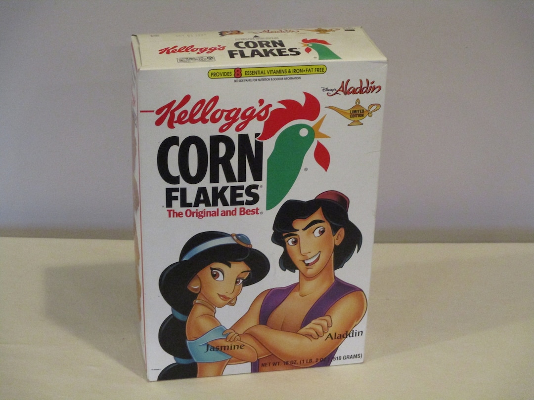 Kellogg's Collectible Cereal Box,disney Aladdin Cereal,aladdin and ...