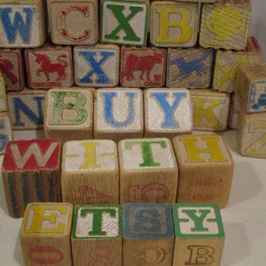 Alphabet Blocks,81 Wood Letter Blocks,nursery Decor,wood Blocks,craft ...