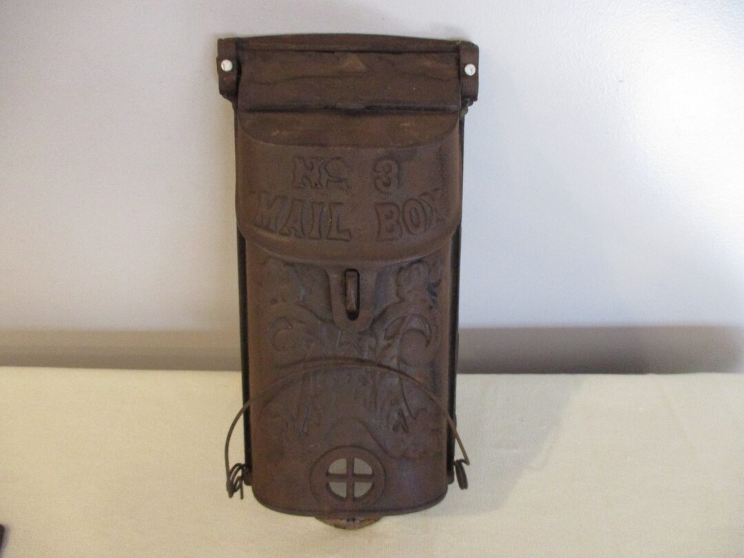 Antique Cast Iron Mailbox,no 3 Cast Iron Mailbox,decorative Cast Iron ...