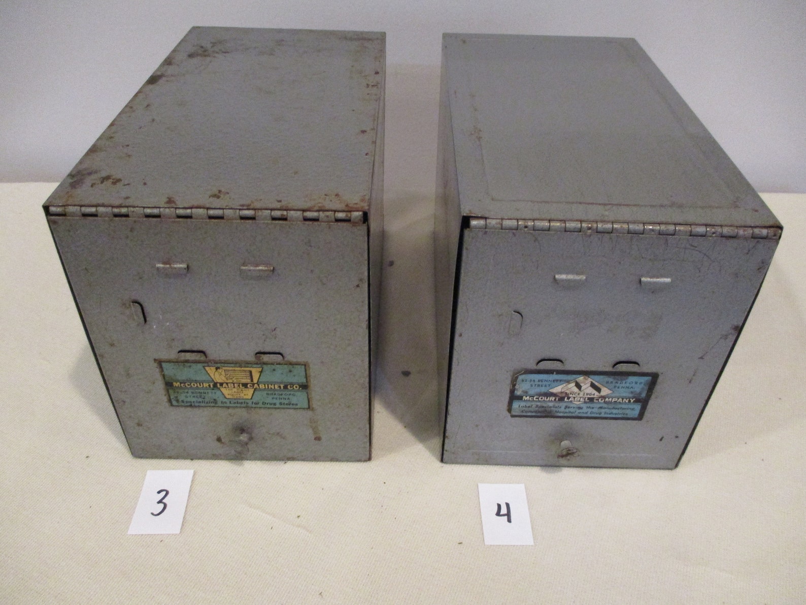 Metal Prescription File Boxgray Pharmacy File Boxapothecary | Etsy