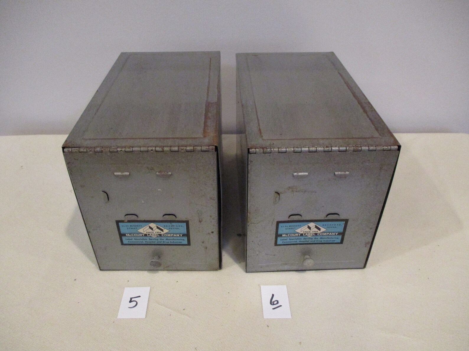 Metal Prescription File Boxgray Pharmacy File Boxapothecary | Etsy