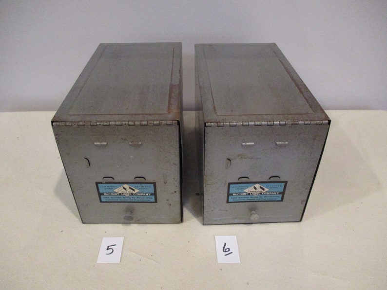 Metal Prescription File Boxgray Pharmacy File Boxapothecary | Etsy