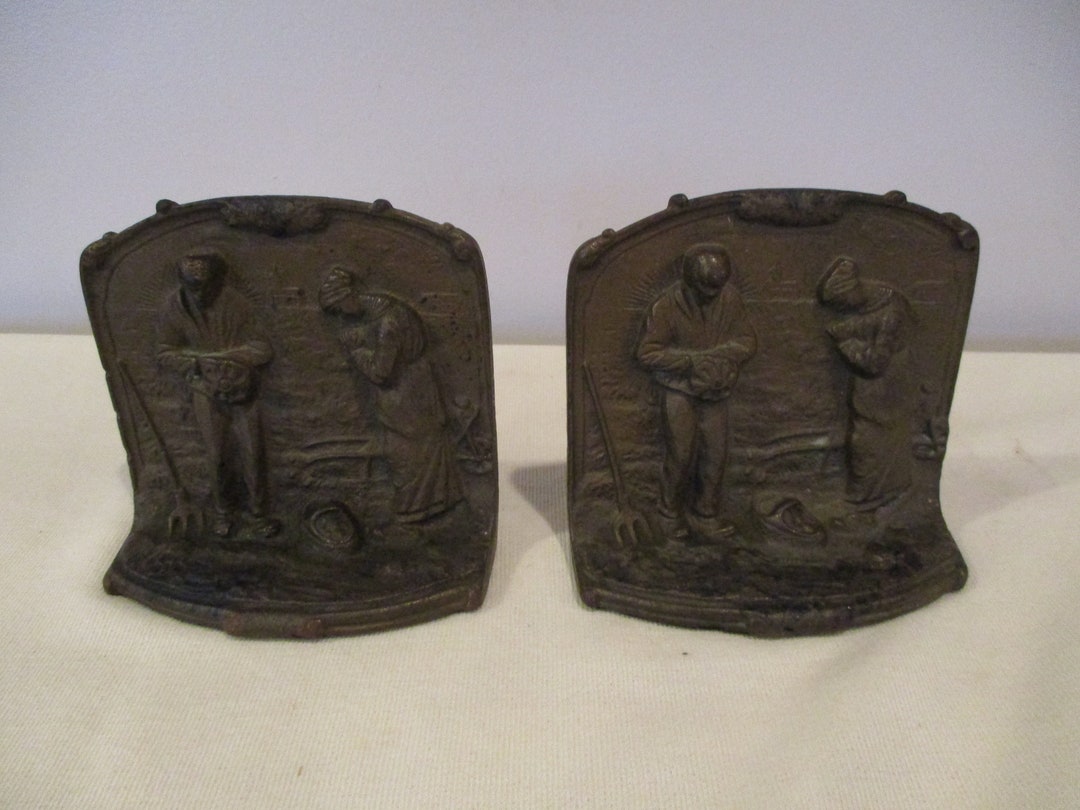 The Angelus Bookends,jean Francois Millet,cast Bookends,farmer Bookends ...
