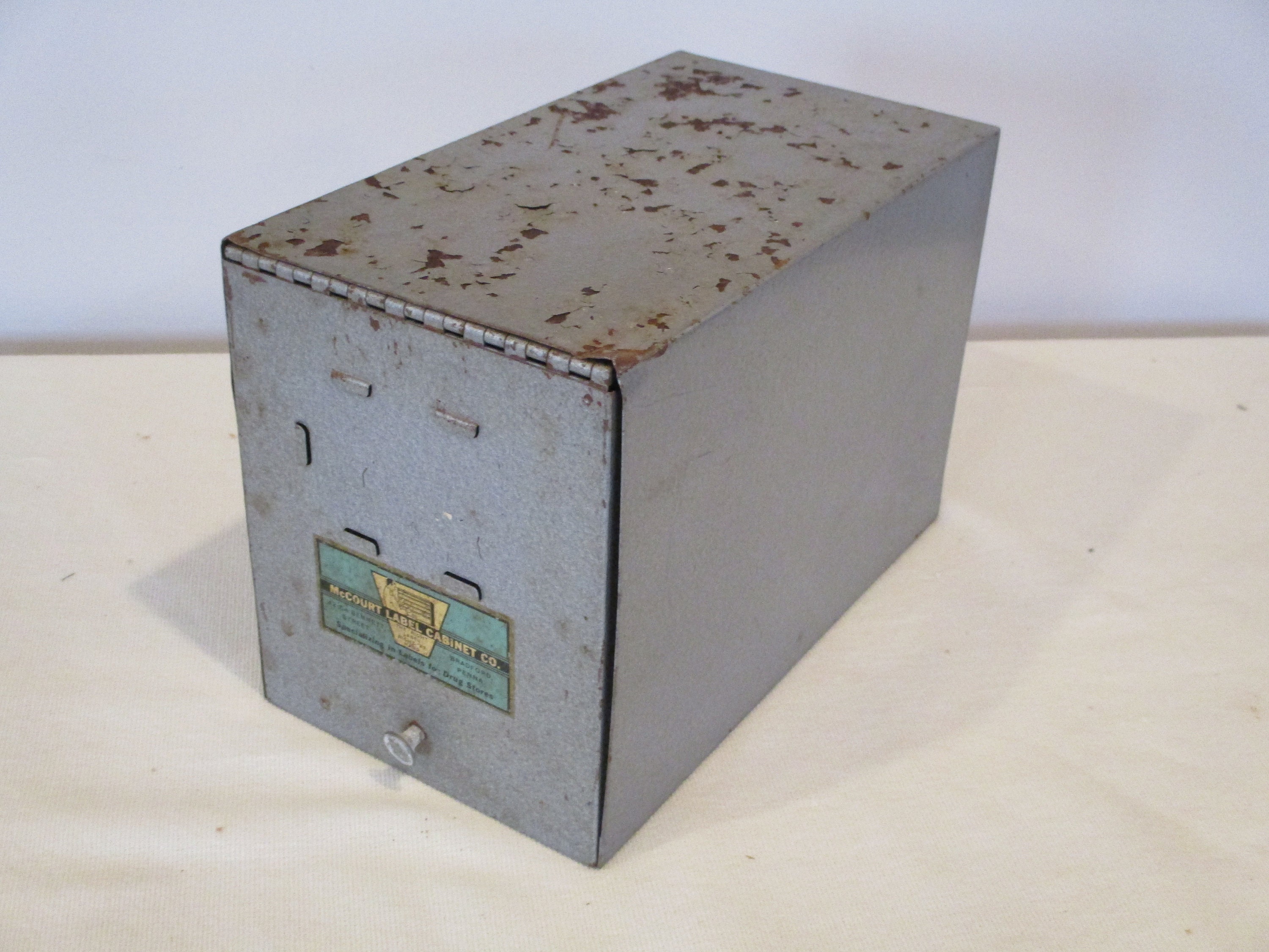 Storage & Organization metal prescription file box,gray pharmacy file ...