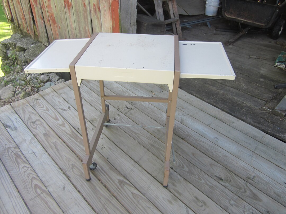 Typewriter Stand,drop Leaf Typewriter Cart,industrial Decor,small Metal ...
