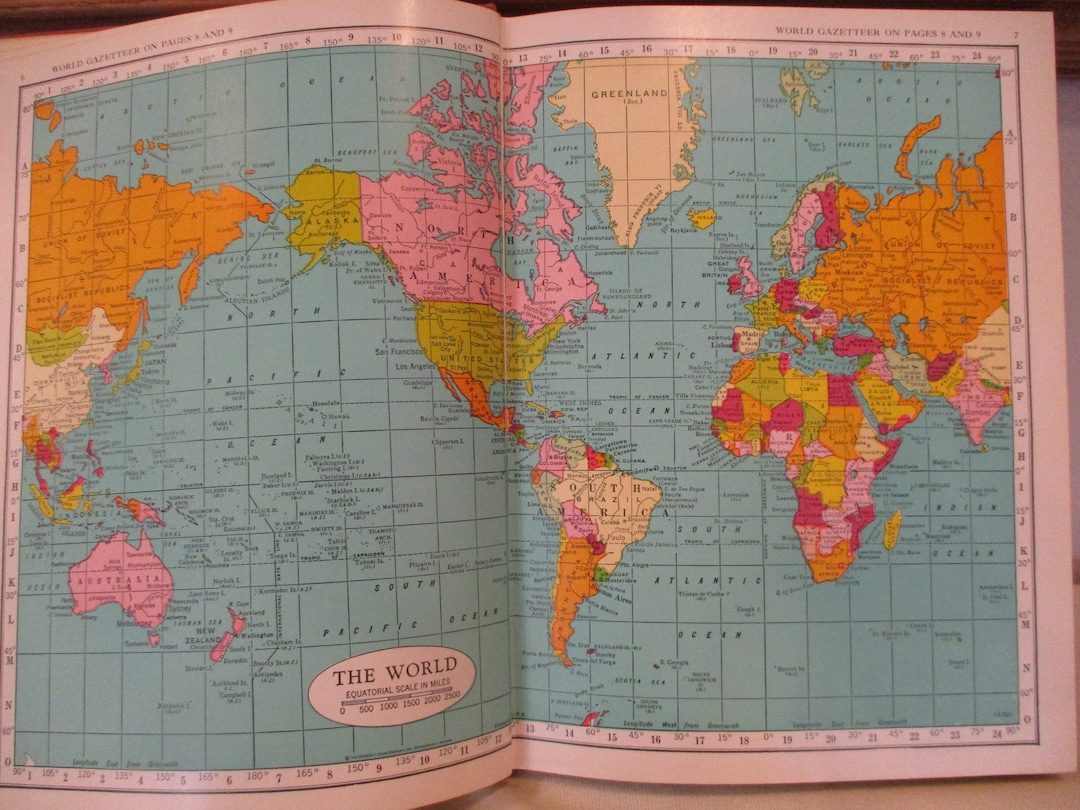 1962 World Atlas,cram Modern World Atlas,world History Maps,history ...