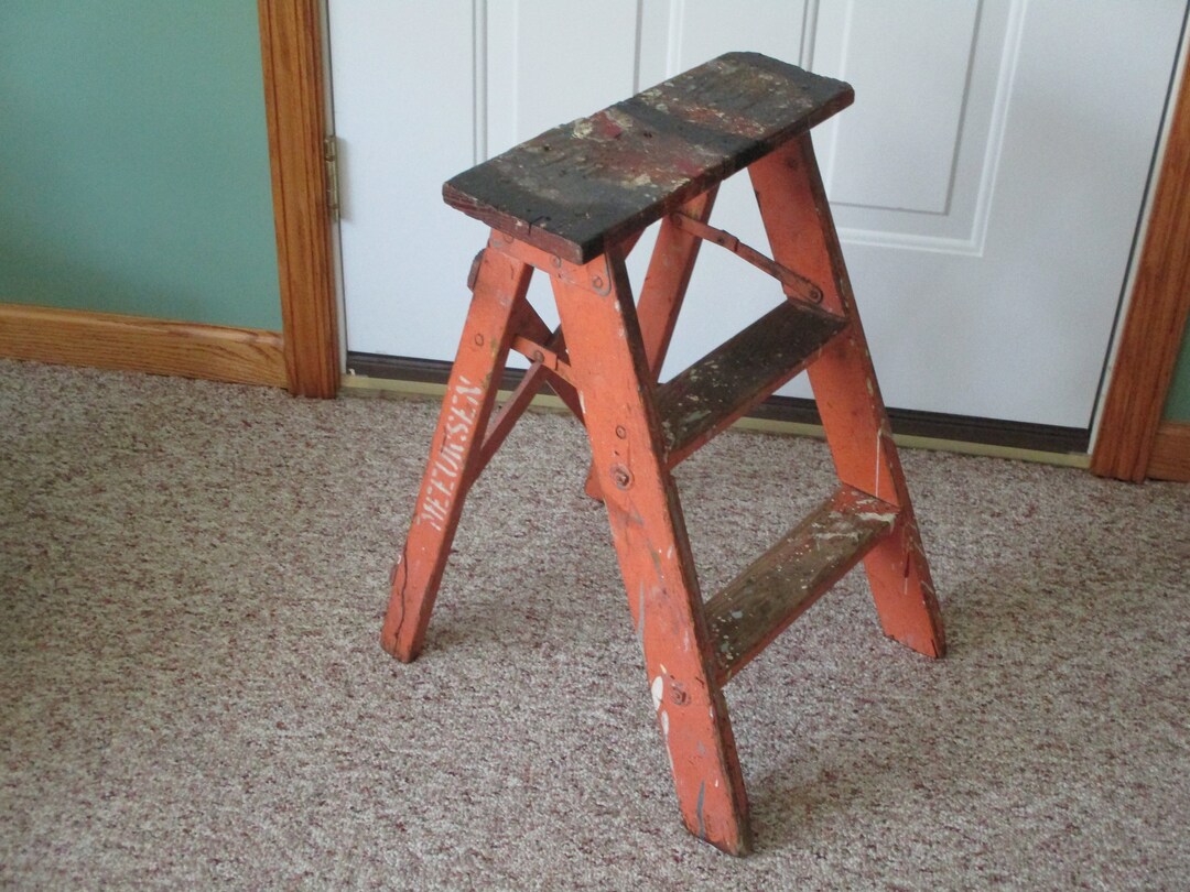 Wood Step Ladder,small Step Ladder,photo Prop,plant Stand,step Stool ...
