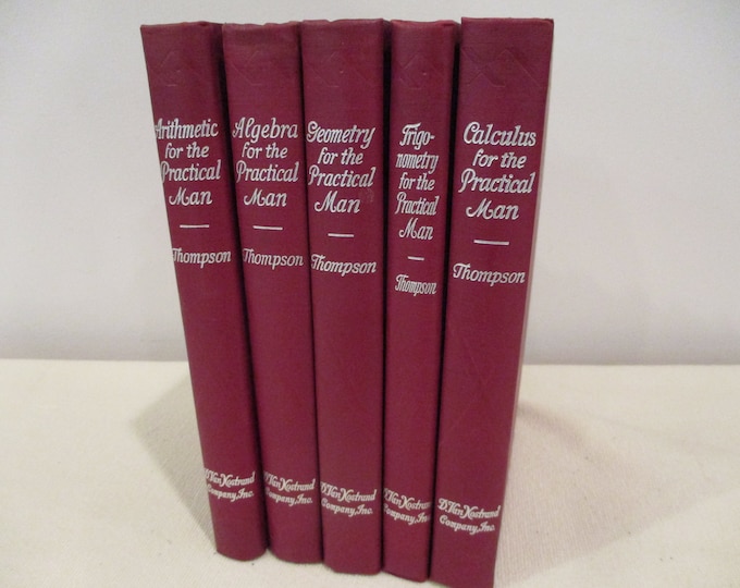 1946 Mathematics for Self Study by Thompson Complete Set of 5 ...