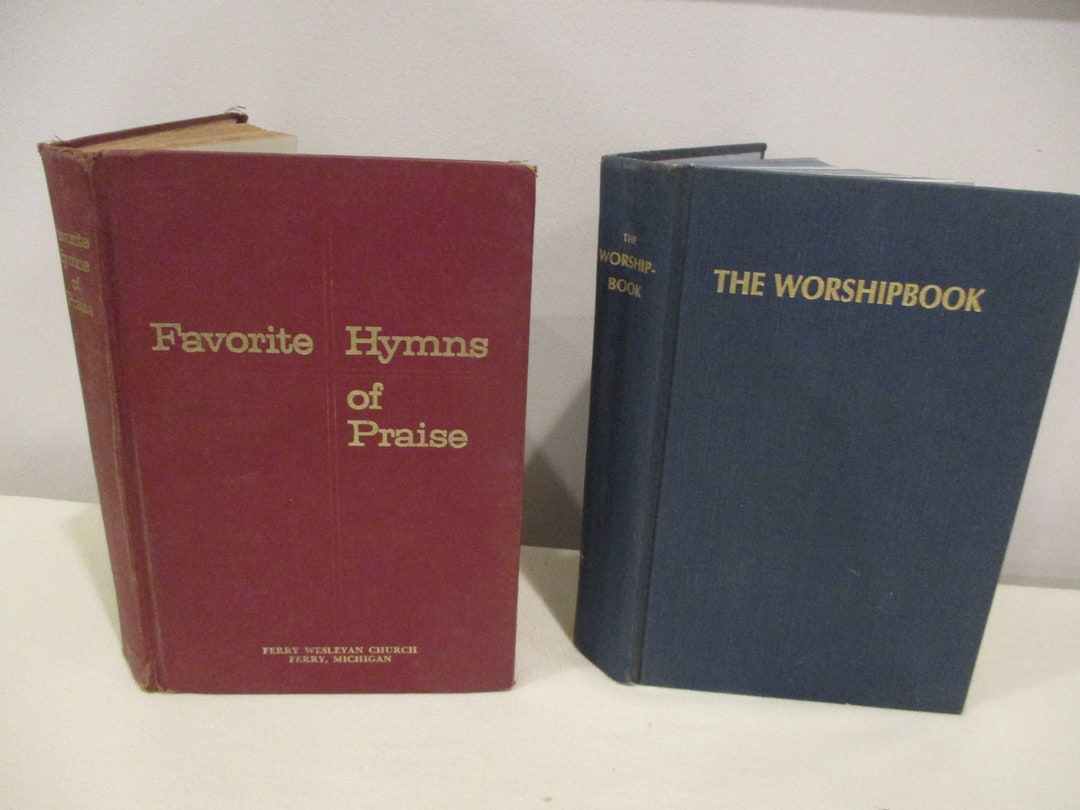 2 Vintage Hymnals,hymns,favorite Hymns of Praise,the Worshipbook ...