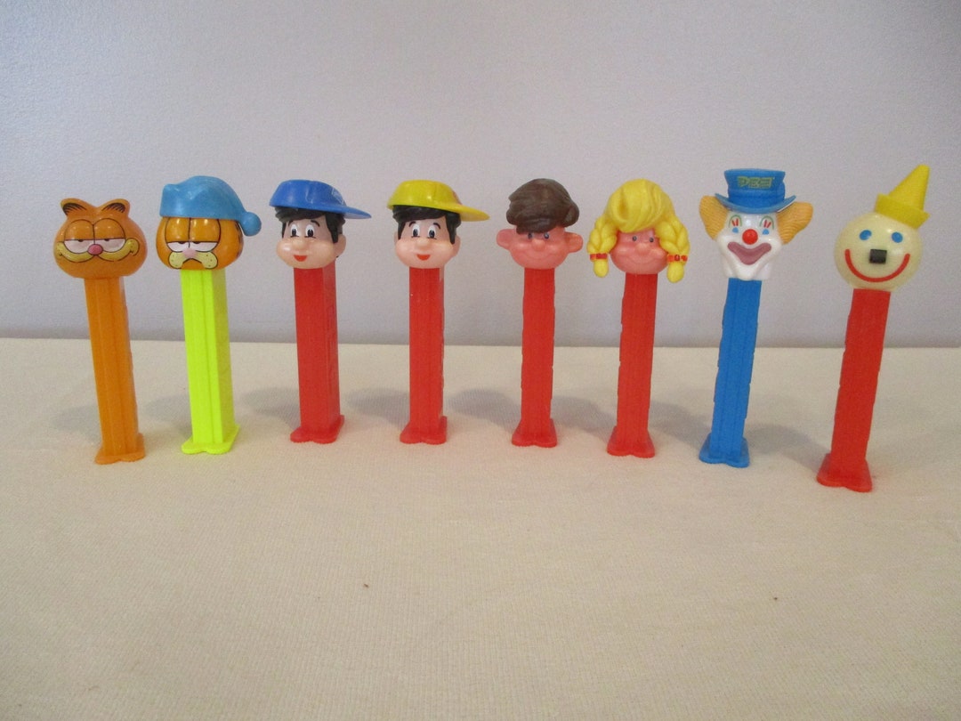 Lot of 8 Pez Dispensers,garfield Pez,clown Peter Pez,jack in the Box ...