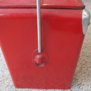 Coca Cola Red Metal Cooler,metal Cooler,ice Box,vintage Picnic,beer ...