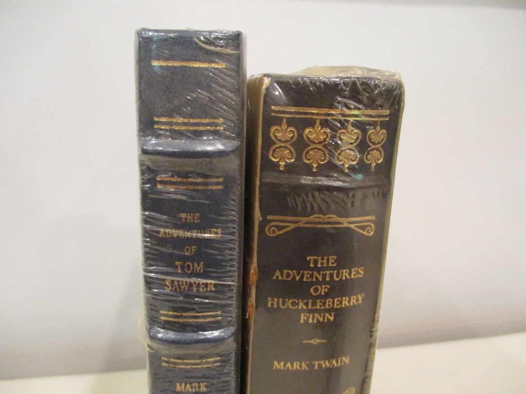 Tom Sawyer and Huck Finn Book Set,new Franklin Library Quarter Leather ...