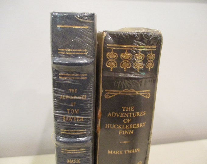 Tom Sawyer and Huck Finn Book Set,new Franklin Library Quarter Leather ...