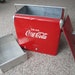 Coca Cola Red Metal Cooler,metal Cooler,ice Box,vintage Picnic,beer ...