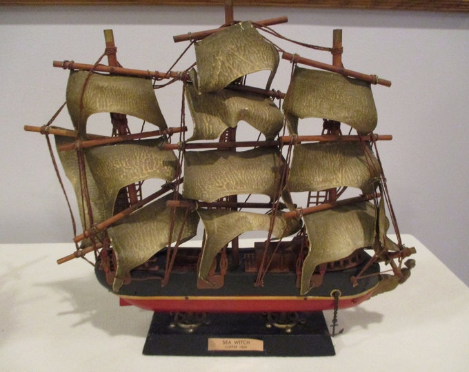 Sea Witch Clipper Ship Replica,ship Replica,nautical Decor,library ...