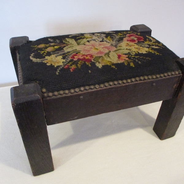 Antique Footstool - Etsy