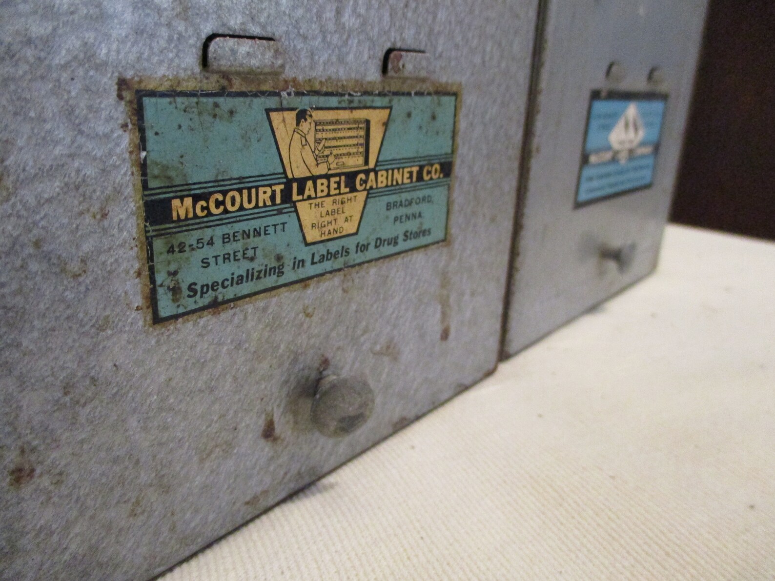 Metal Prescription File Boxgray Pharmacy File Boxapothecary | Etsy