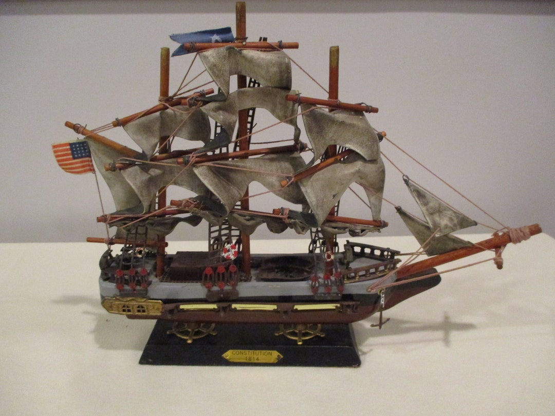 Constitution 1814 Ship Replica,nautical Decor,library Decor,sailing ...