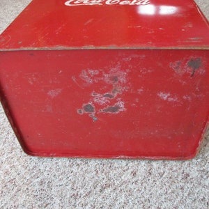 Coca Cola Red Metal Cooler,metal Cooler,ice Box,vintage Picnic,beer ...