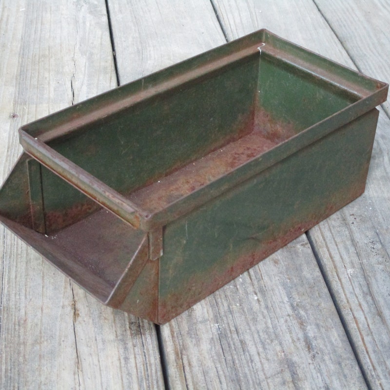 Metal Storage Bin - Etsy