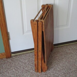 2 Tier Folding Table,wood Tiered Plant Stand,collapsible Table,display ...