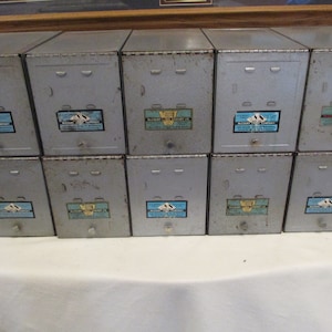 Metal Prescription File Box,gray Pharmacy File Box,apothecary File Box ...