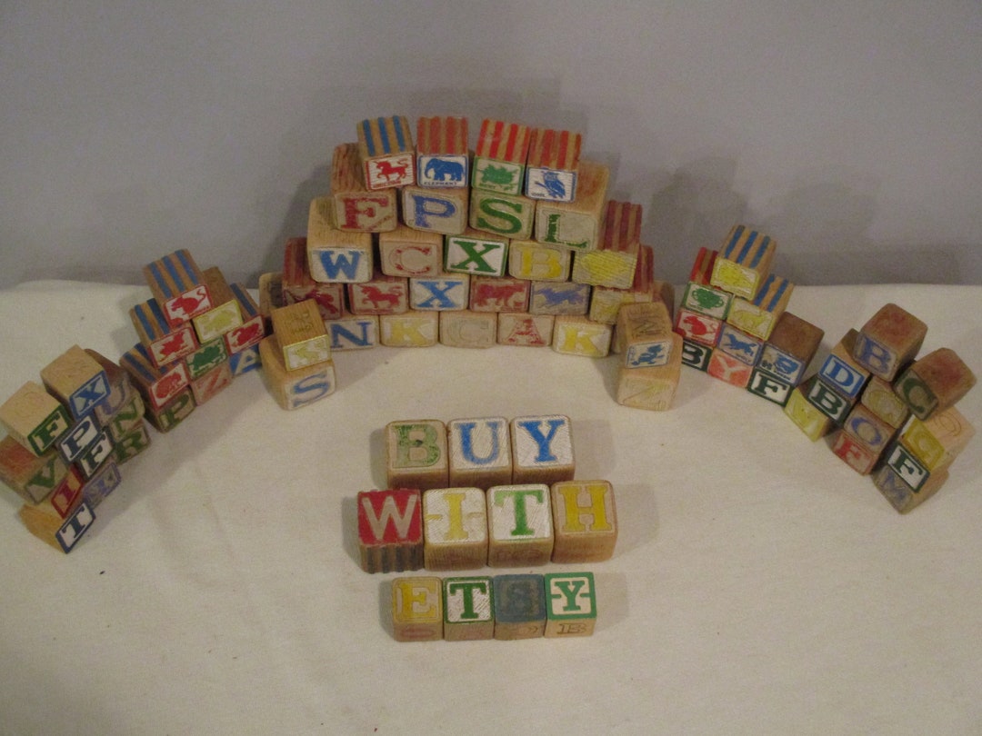 Alphabet Blocks,81 Wood Letter Blocks,nursery Decor,wood Blocks,craft ...
