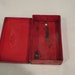 Small Red Metal Box,industrial Metal Box,salvage Metal Box,rustic Metal ...