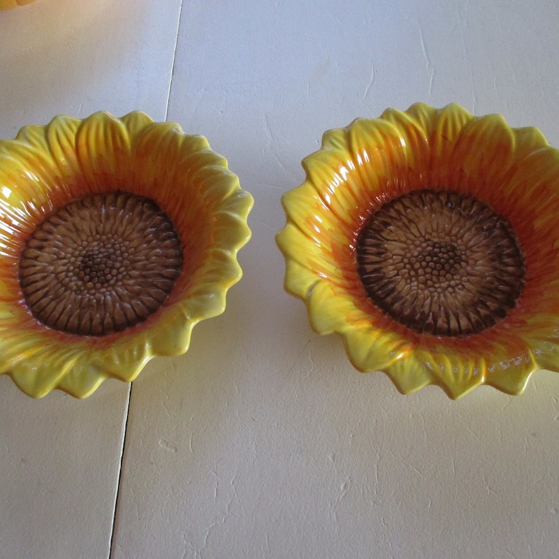 Sunflower Bowls - Etsy