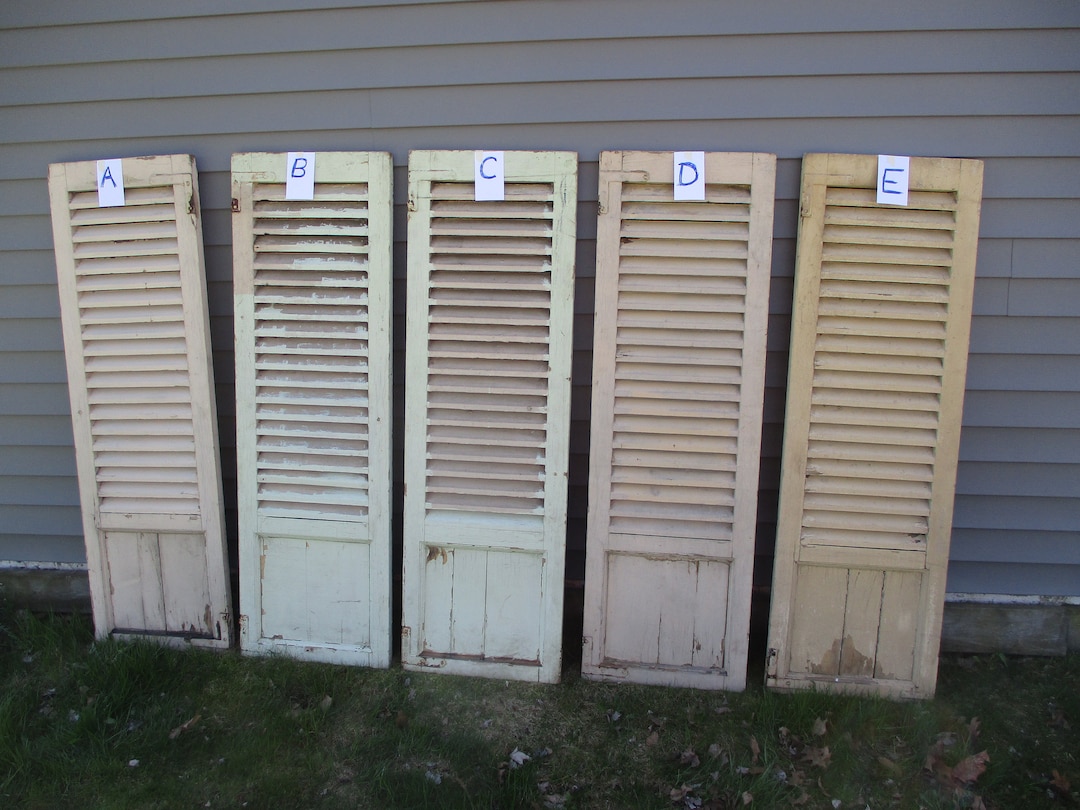Outdoor Wood Louvered Shutters,merchandise Display,large Wood Painted ...