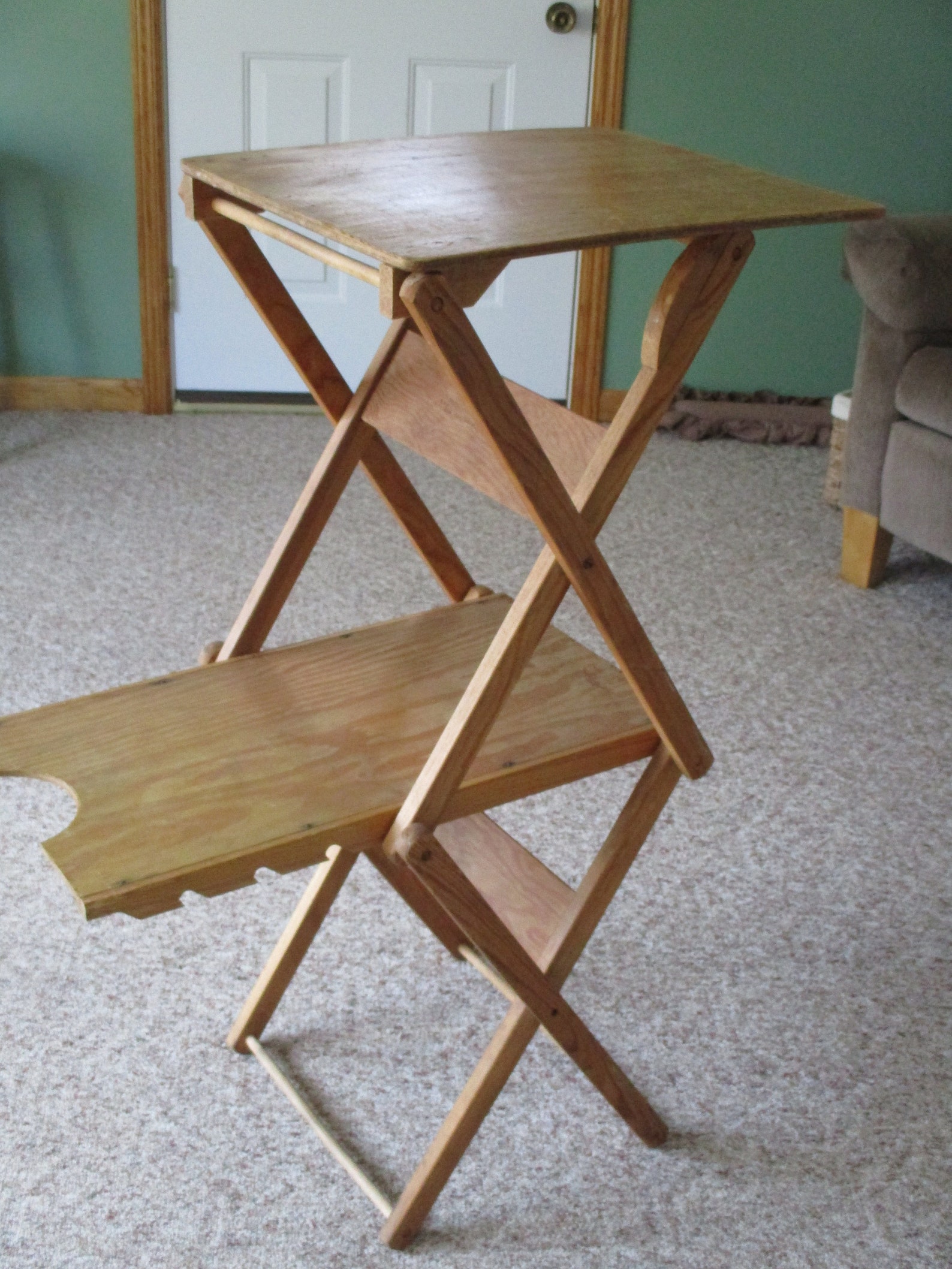 2 Tier Folding Tablewood Tiered Plant Standcollapsible - Etsy