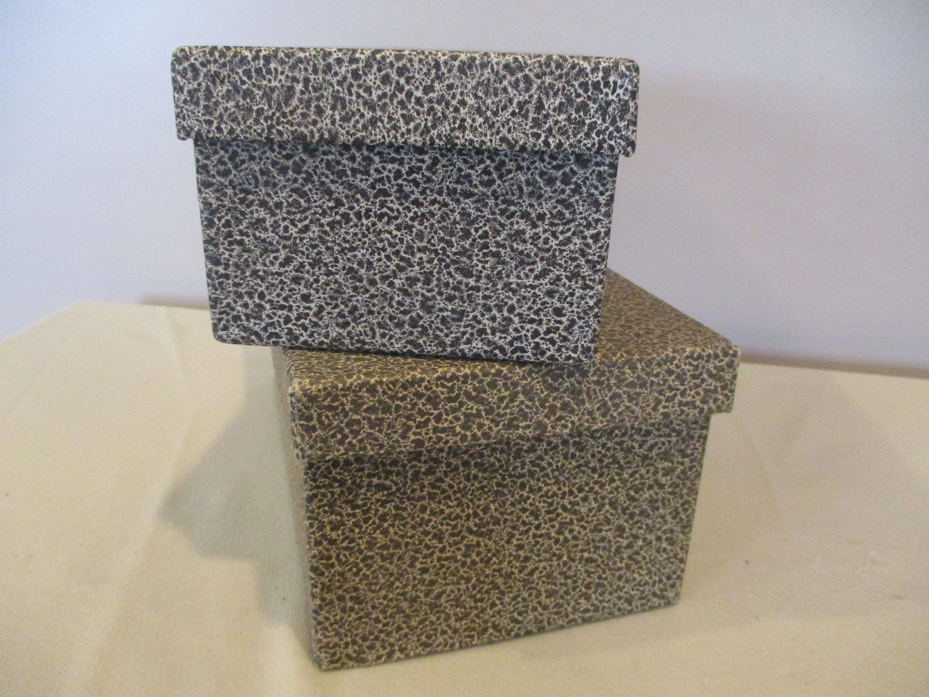 2 Black and White Index File Card Boxesfile Boxvintage - Etsy