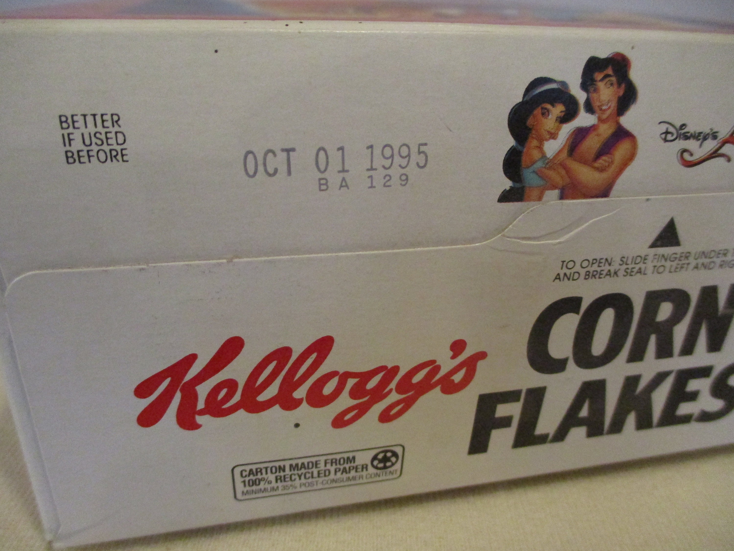 Kellogg's Collectible Cereal Box,disney Aladdin Cereal,aladdin and ...