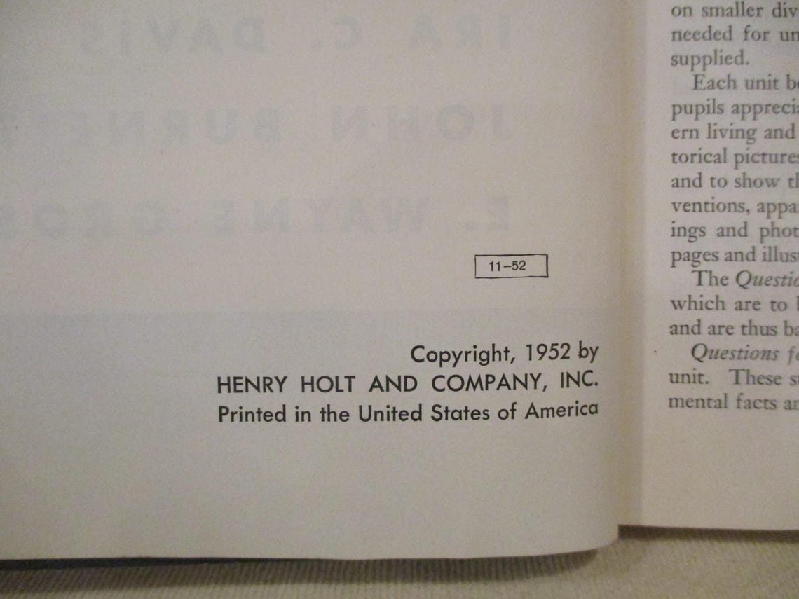 1952 Science Textbook, Science A Story of Discovery and Progress by ...